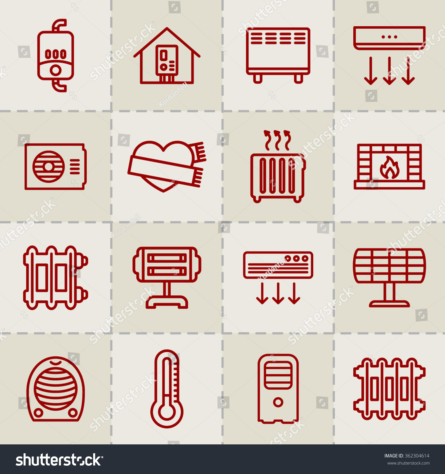 Heater Pictogram Stock Vector (Royalty Free) 362304614 | Shutterstock