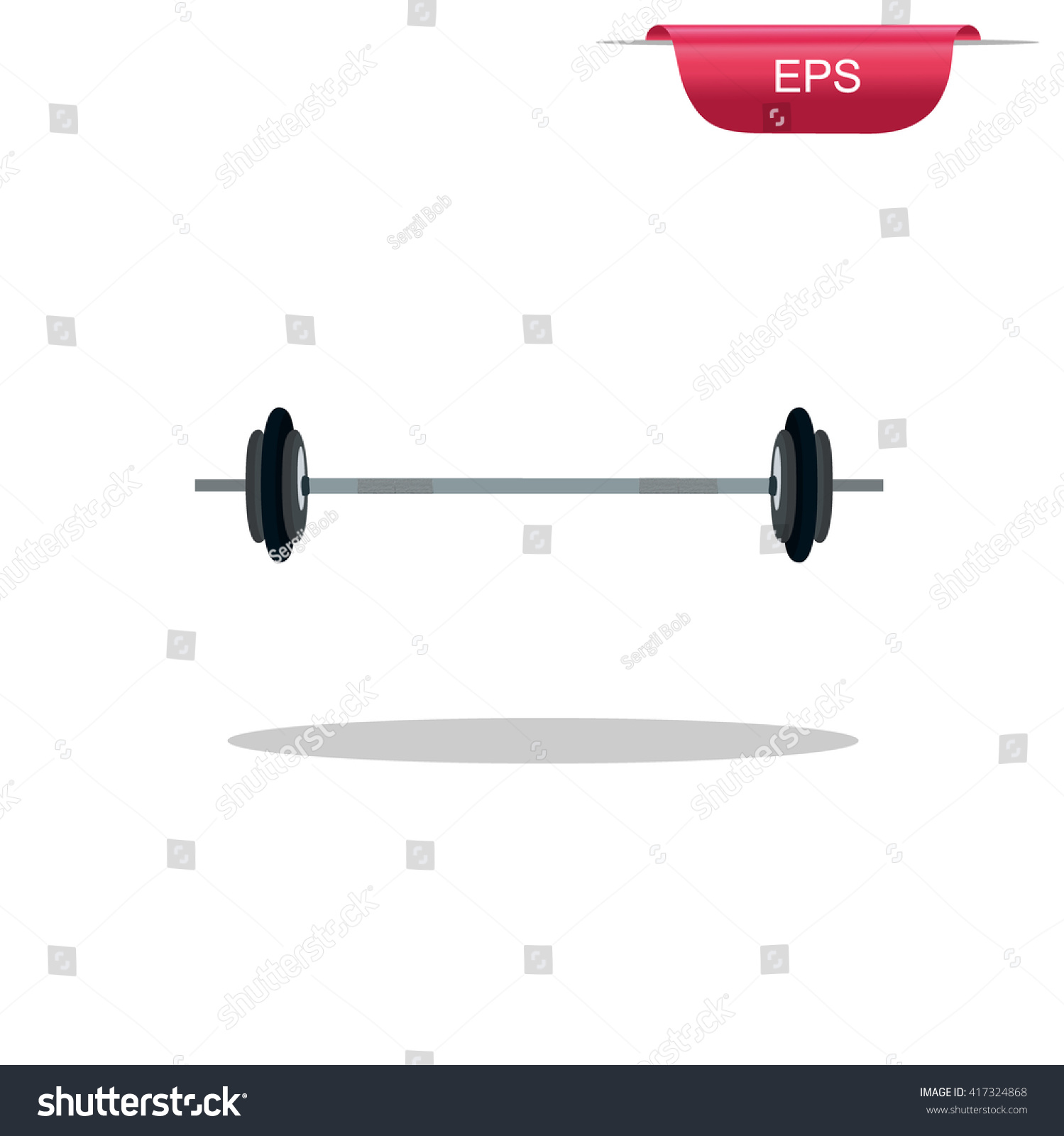 Heavy Barbell Design Element Vector Illustration Stock Vector (Royalty ...