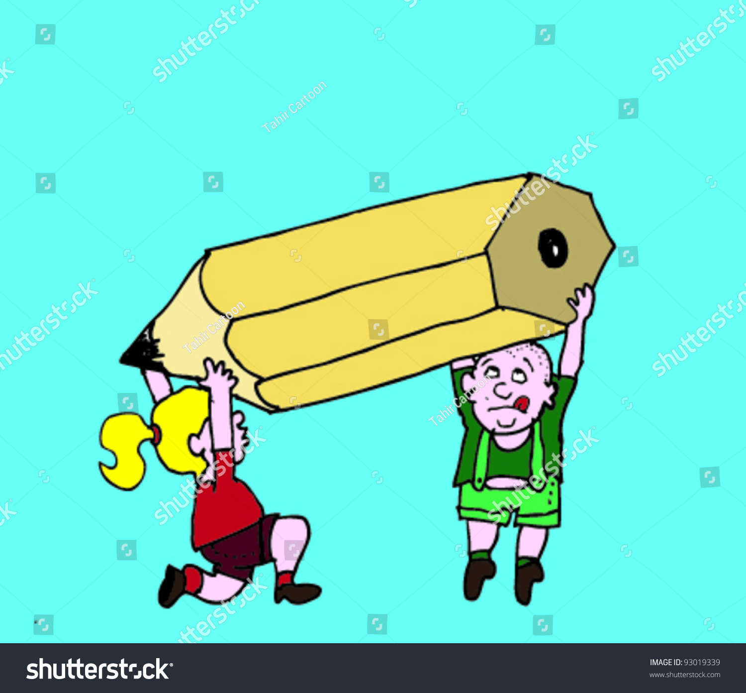 Heavy Pencil Stock Vector (Royalty Free) 93019339
