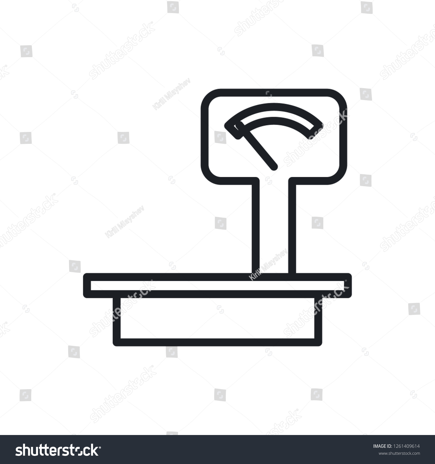 Heavy Scales Vector Icon Stock Vector (Royalty Free) 1261409614 ...