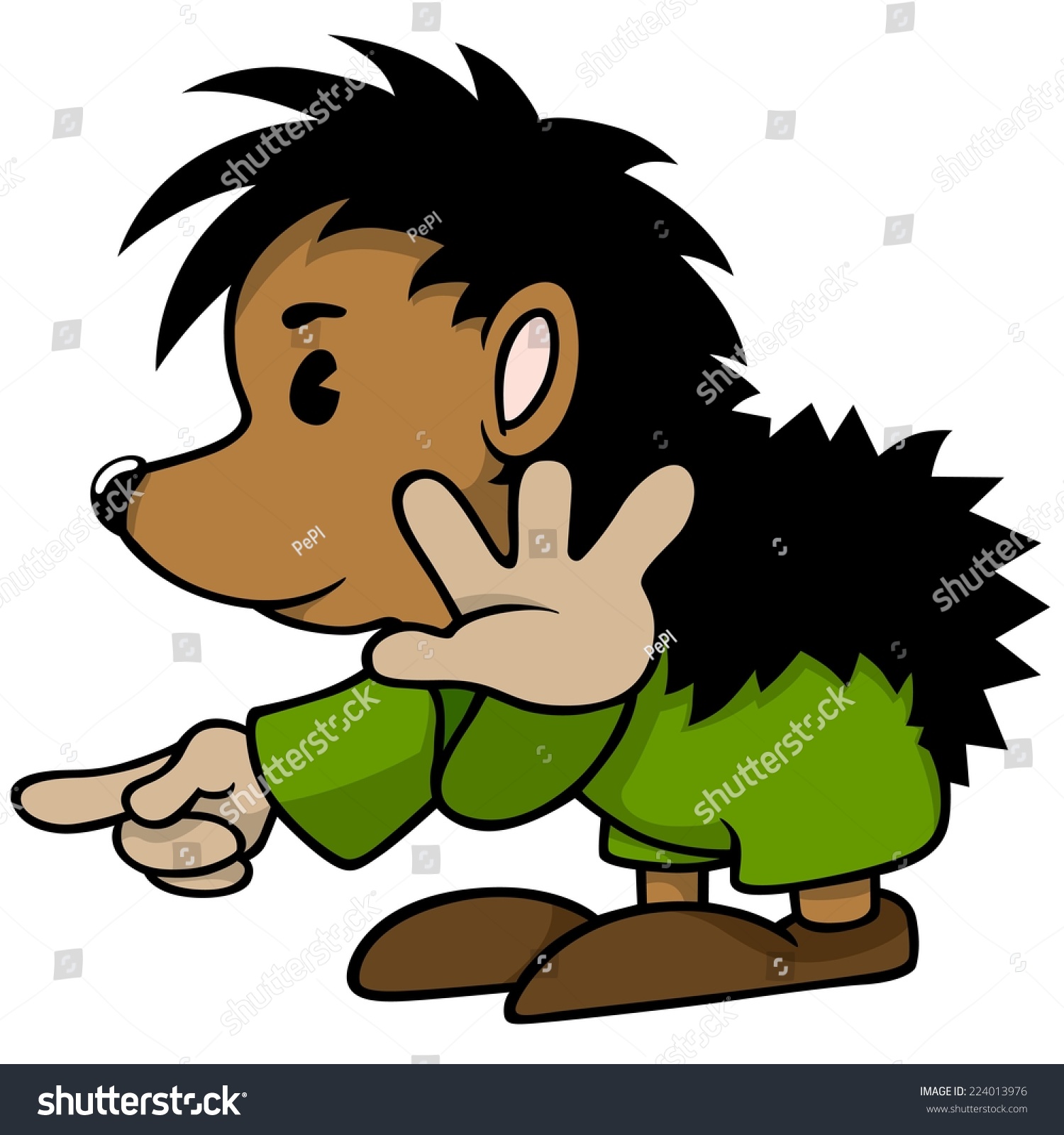 Hedgehog Cheerful Cartoon Illustration Vector Stock Vector (Royalty ...