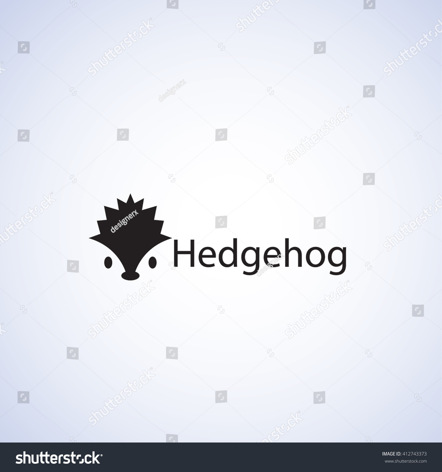 Hedgehog Logo Stock Vector (Royalty Free) 412743373