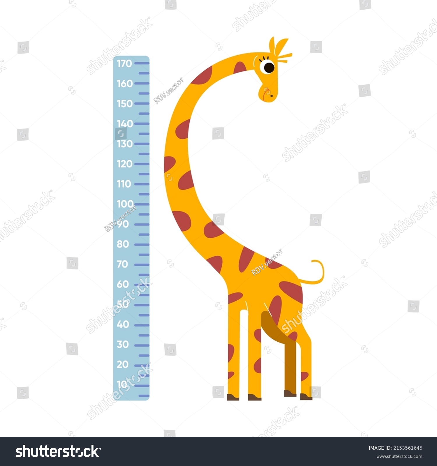Height Ruler Comic Long Neck Giraffe Stock Vector (Royalty Free ... Height Ruler Comic Long Neck Giraffe Stock Vector (Royalty Free ...