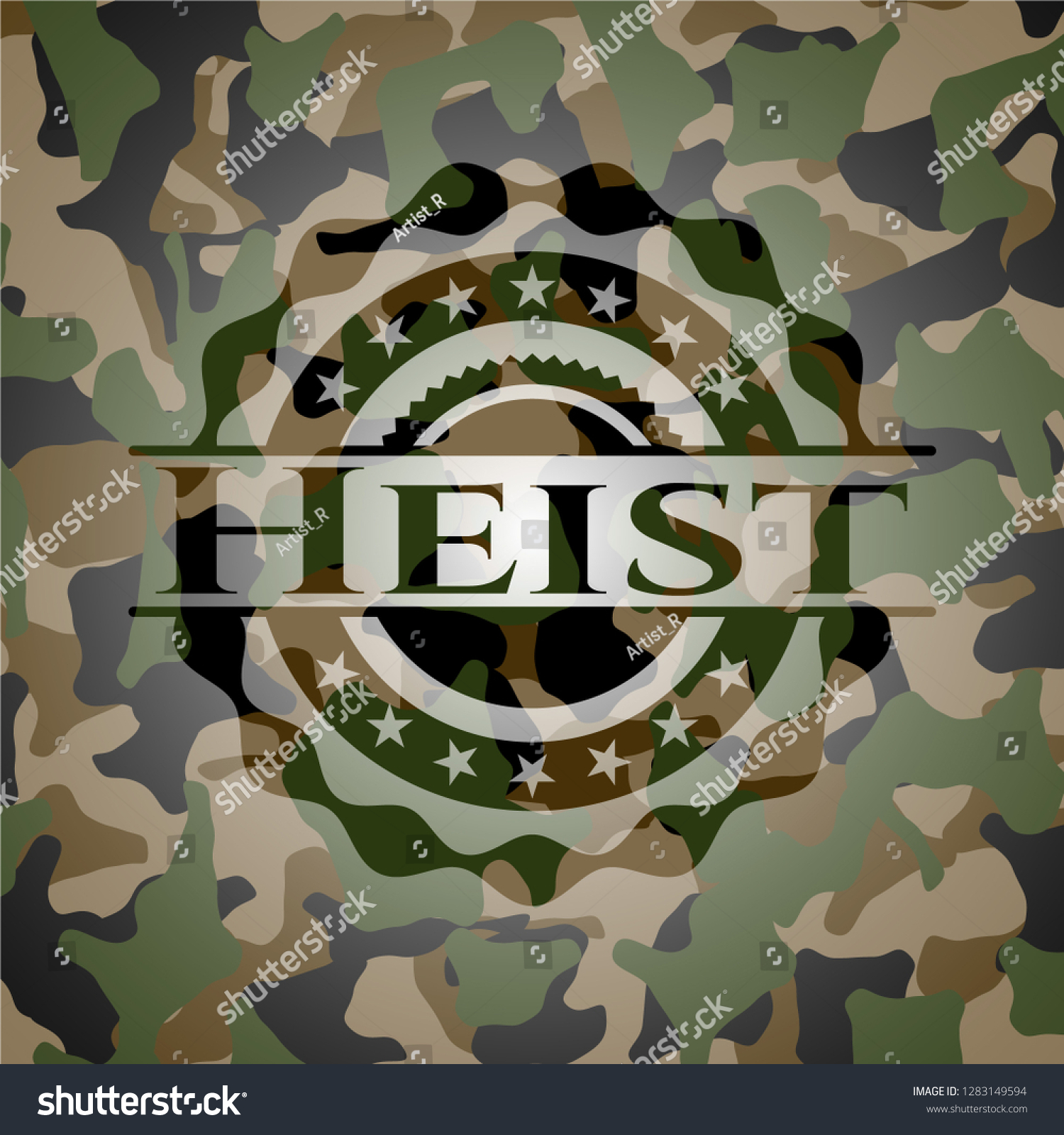 Heist On Camouflaged Pattern Stock Vector (Royalty Free) 1283149594 ...