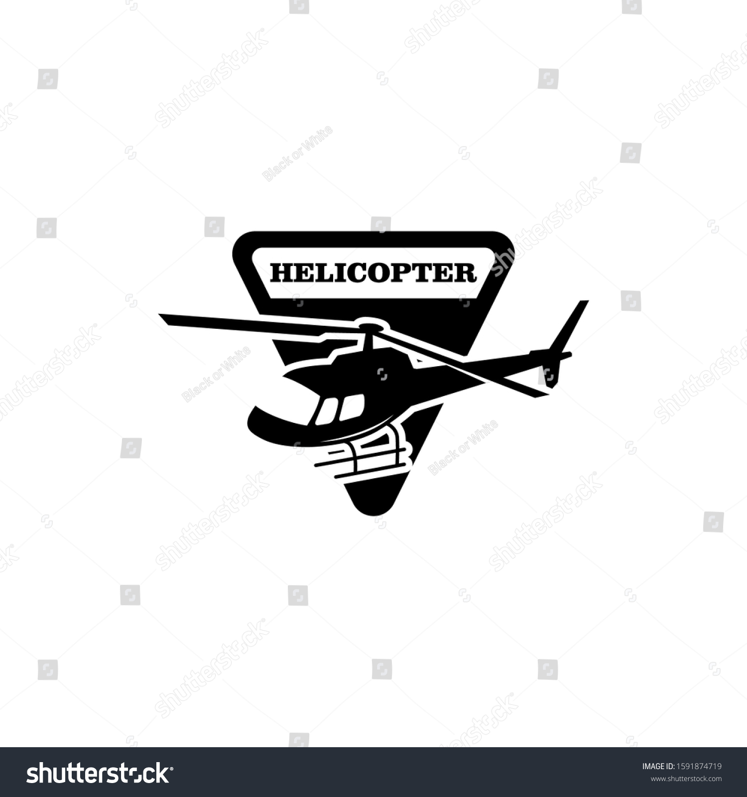 Helicopter Logo Design Vector Template Stock Vector (Royalty Free ...