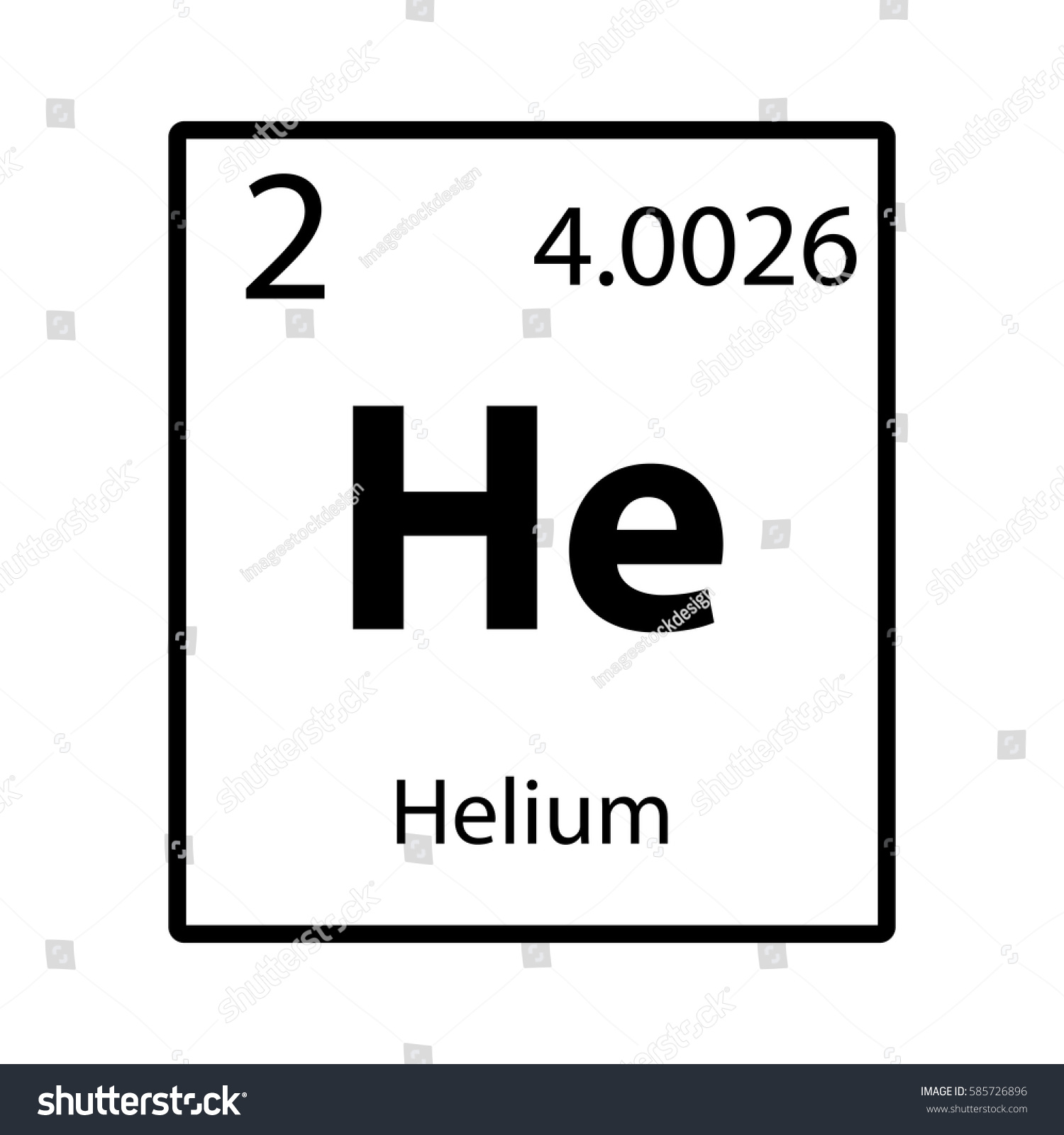Helium Periodic Table Element Icon On: vector de stock (libre de ...