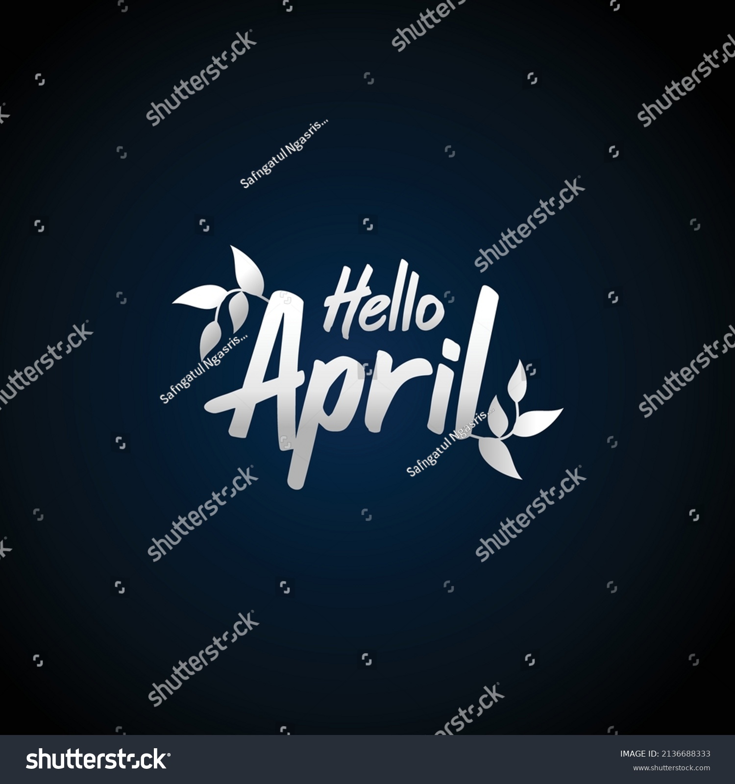 Hello April Vector Banner Design Stock Vector (Royalty Free) 2136688333 ...