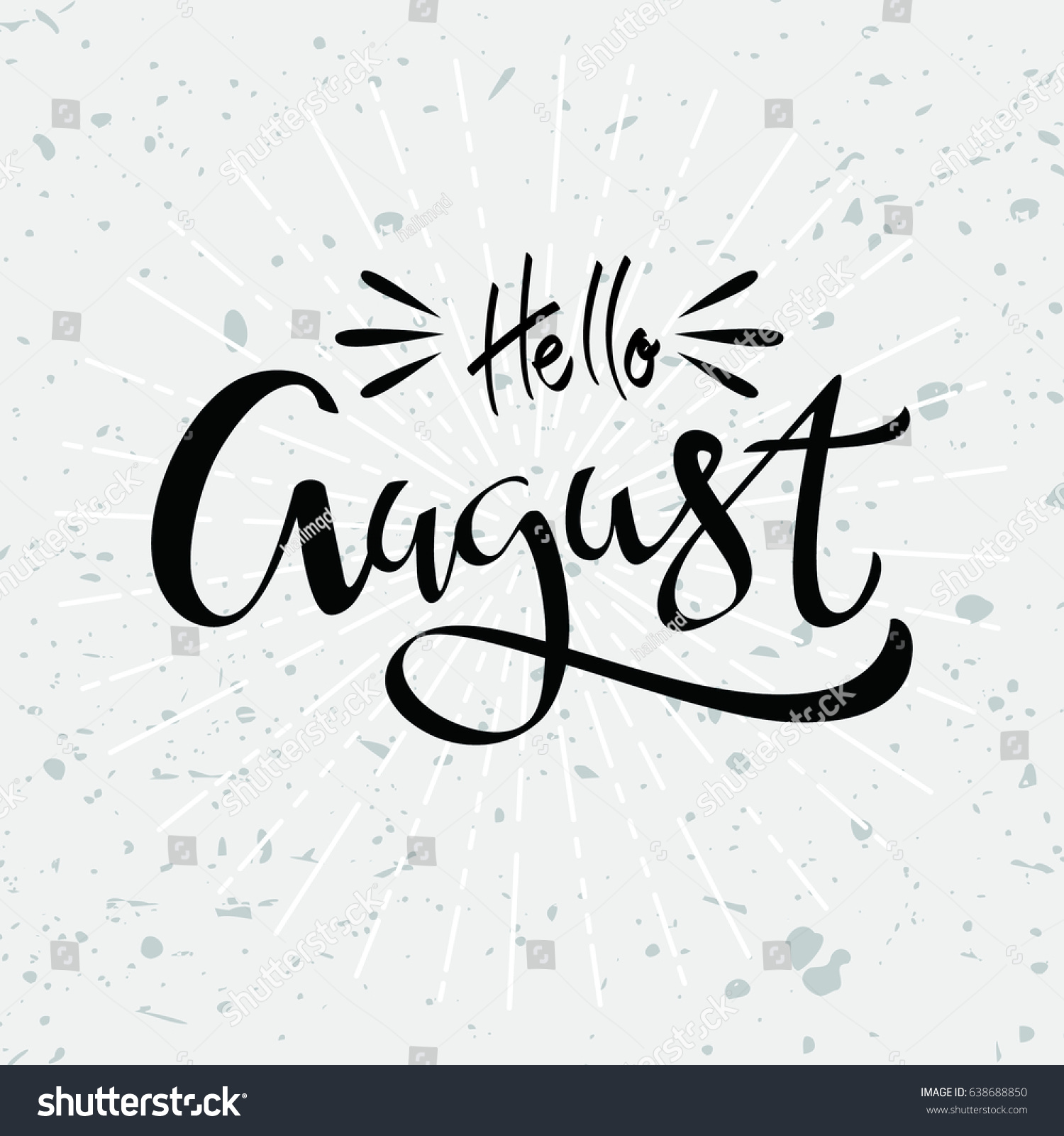 Hello August Vector Letteringvector Illustration Stock Vector (Royalty ...
