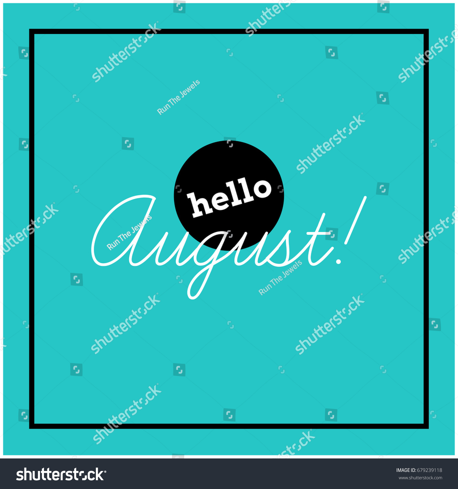 Hello August Written Minimalist Script Flat Stock Vector (Royalty Free ...