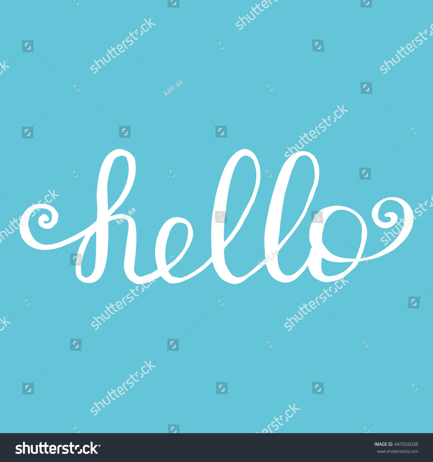 Hello Calligraphy Lettering Vector Illustration Stock Vector (Royalty ...