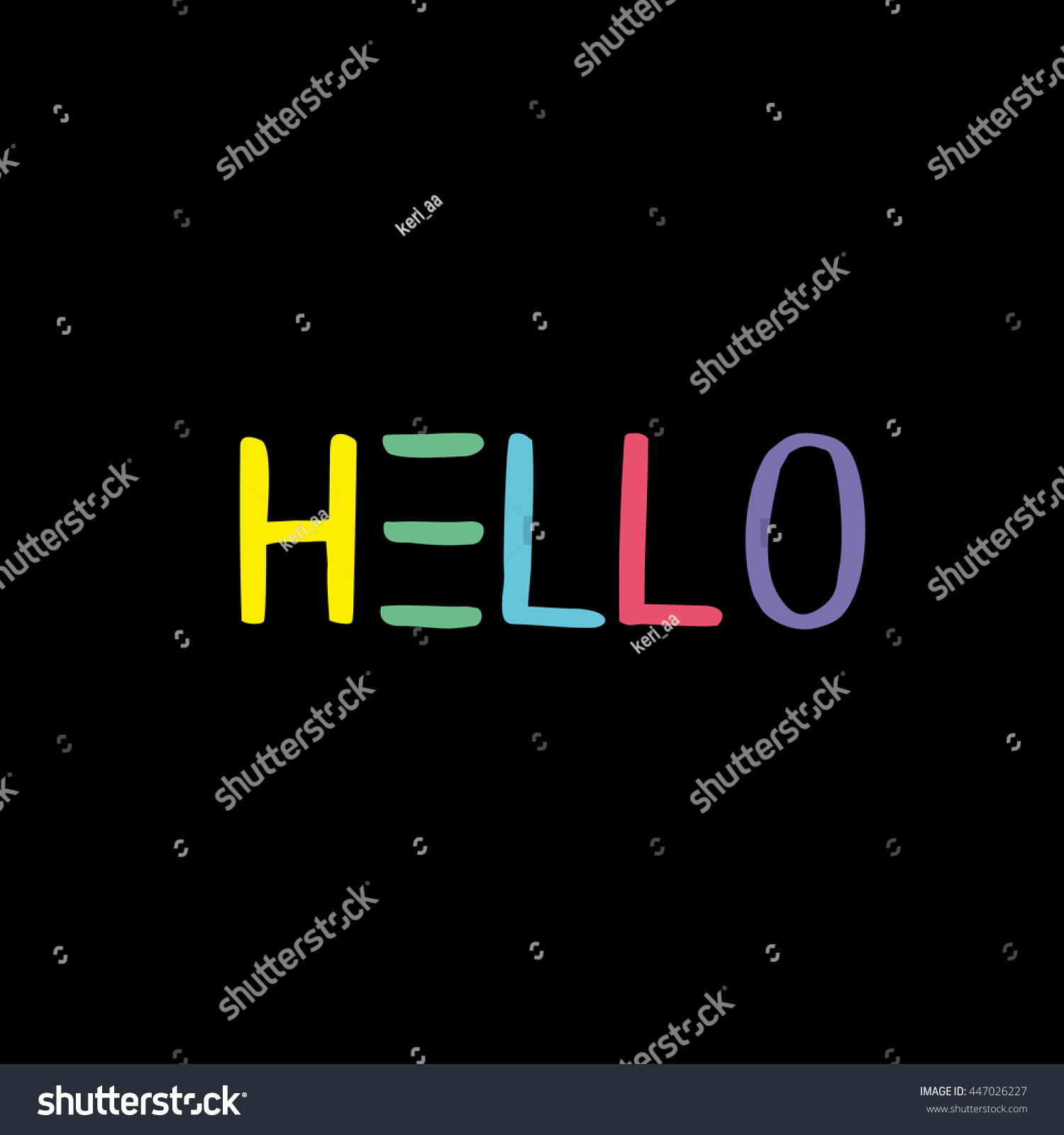 Hello Calligraphy Lettering Vector Illustration Stock Vector (Royalty ...