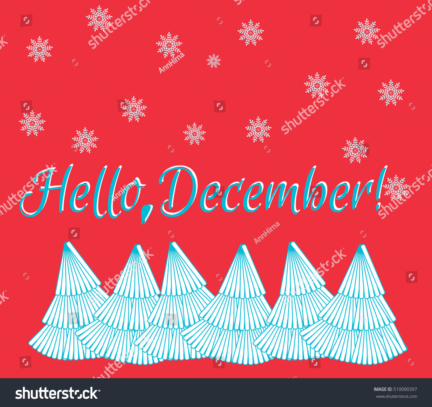Hello December Inspiring Quotes Stock Vector (Royalty Free) 510090397 ...