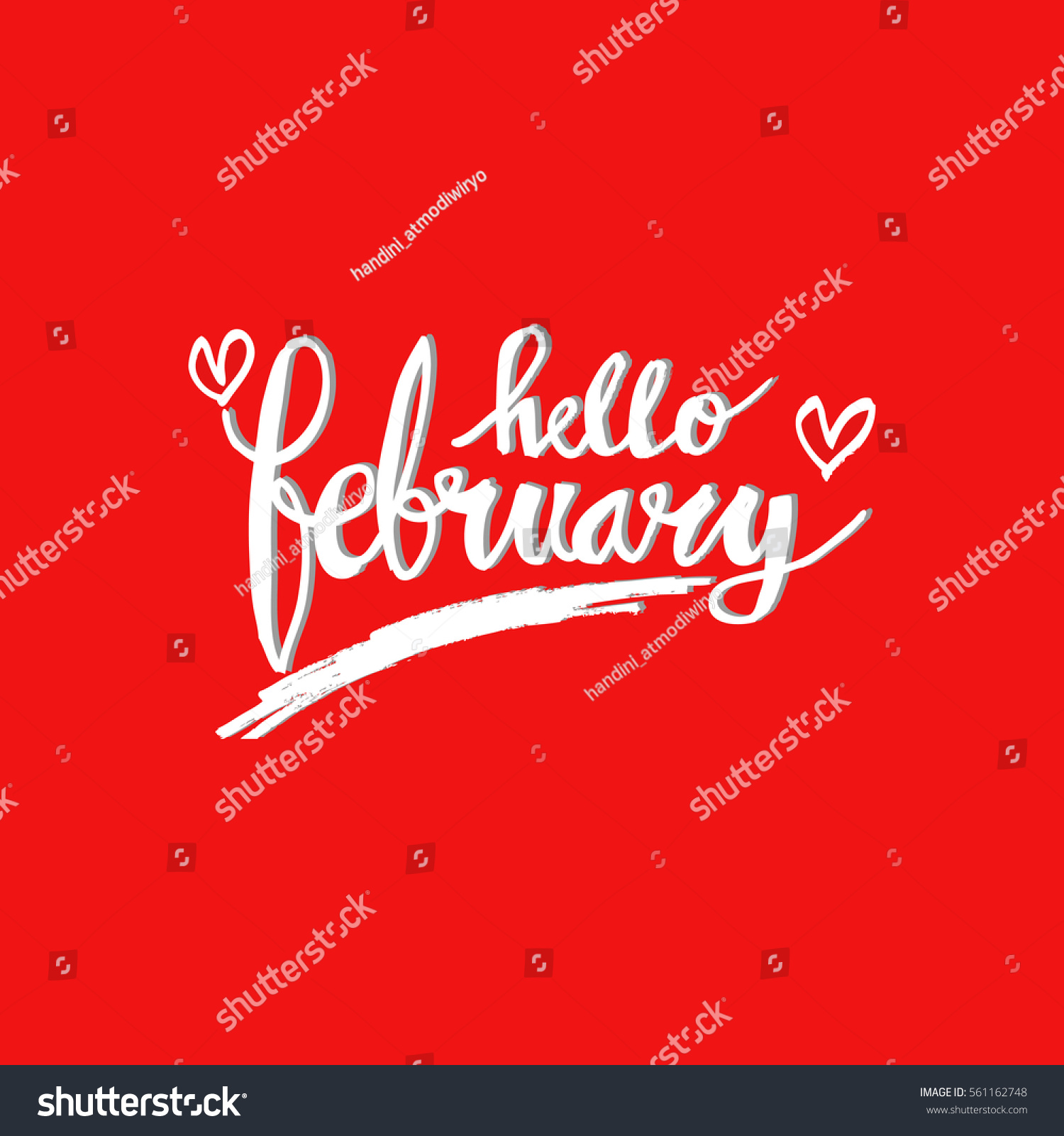 Hello February Hand Drawn Design Calligraphy Stock Vector (Royalty Free ... Hello February Hand Drawn Design Calligraphy Stock Vector (Royalty Free ...