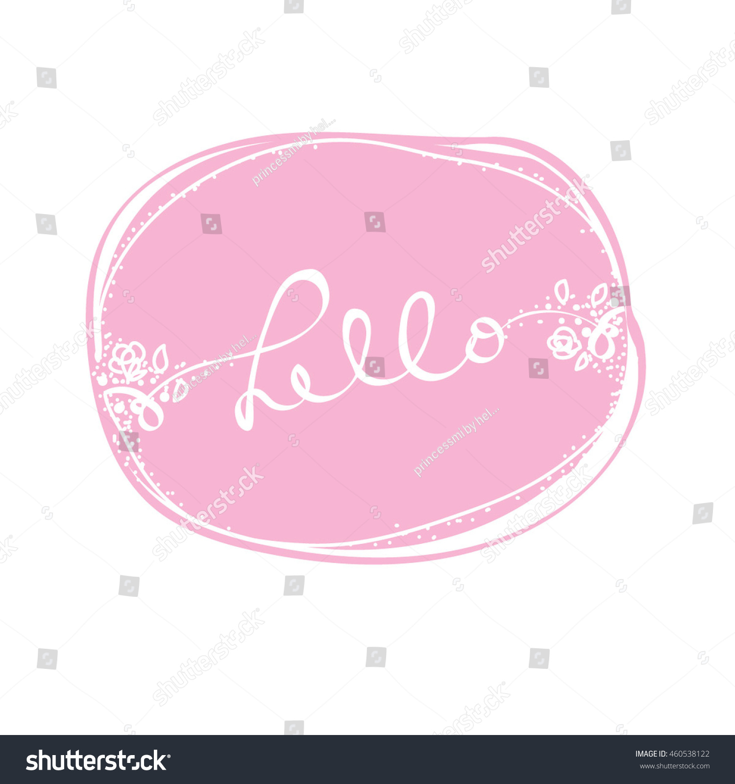 Hello Lettering Word Vector File Stock Vector (Royalty Free) 460538122 ...