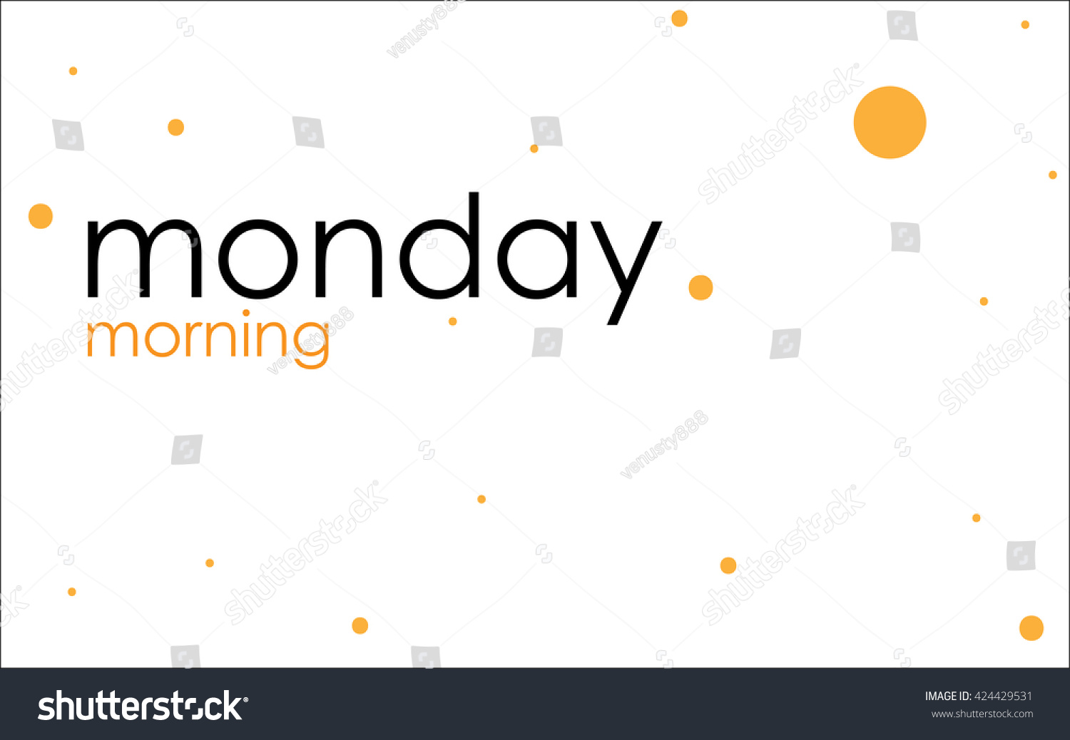 Hello Monday Font Illustrator Stock Vector (Royalty Free) 424429531