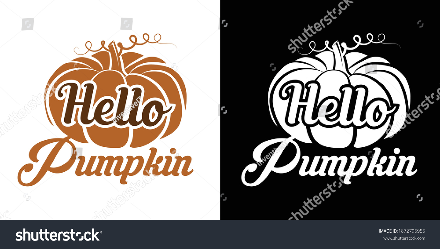 Hello Pumpkin Printable Vector Illustration Stock Vector (Royalty Free ...