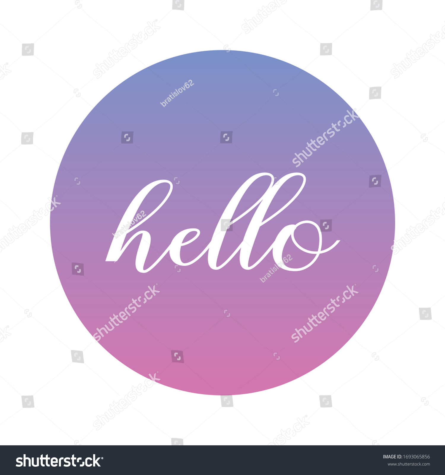 Hello Sign Calligraphic Hand Written Hello Stock Vector (Royalty Free ...
