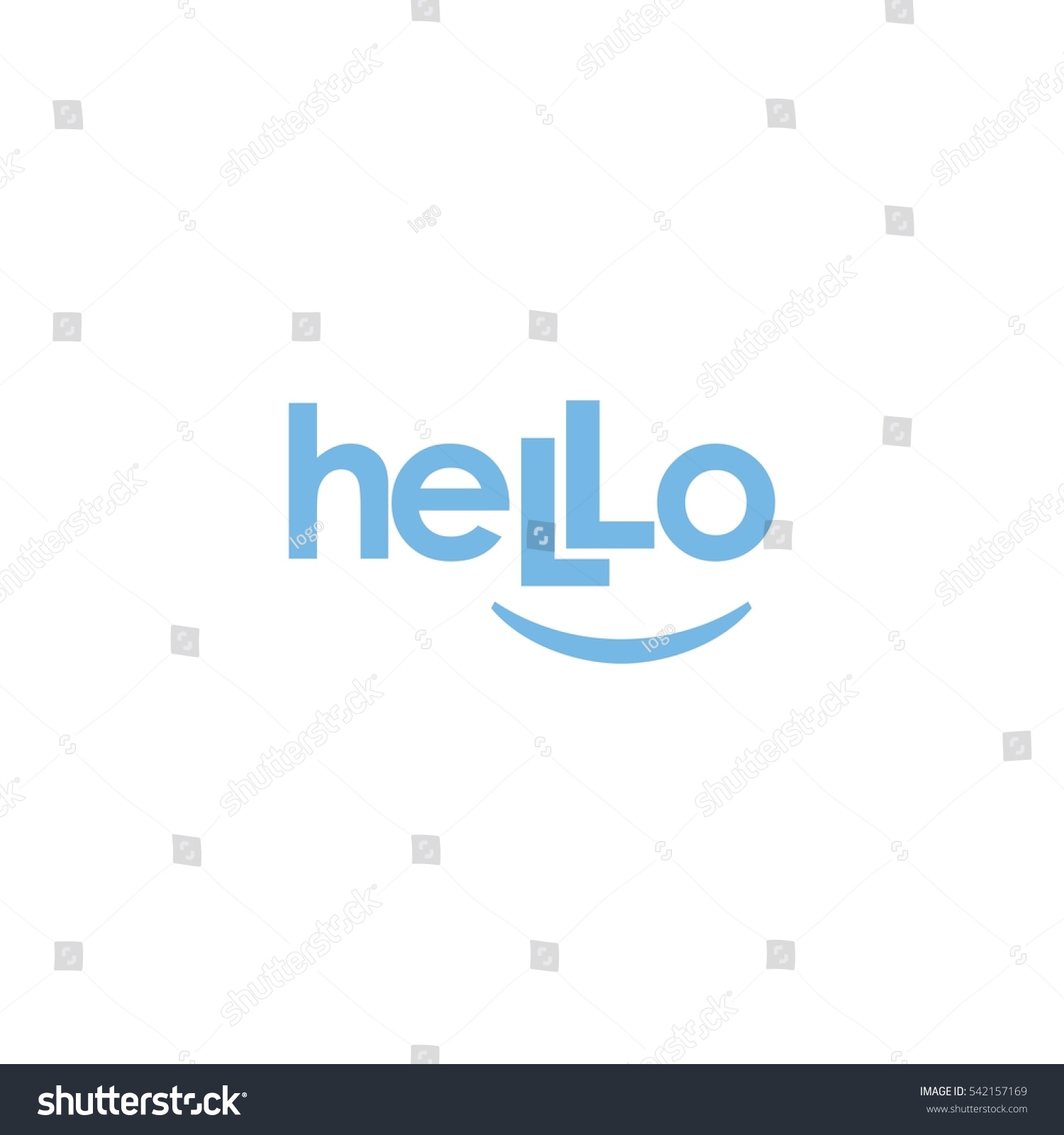 Hello Smile Greeting Logo Vector Stock Vector (Royalty Free) 542157169