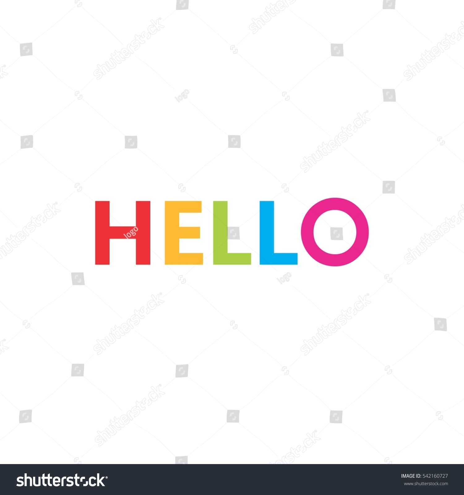 Hello Smile Greeting Logo Vector Stock Vector (Royalty Free) 542160727