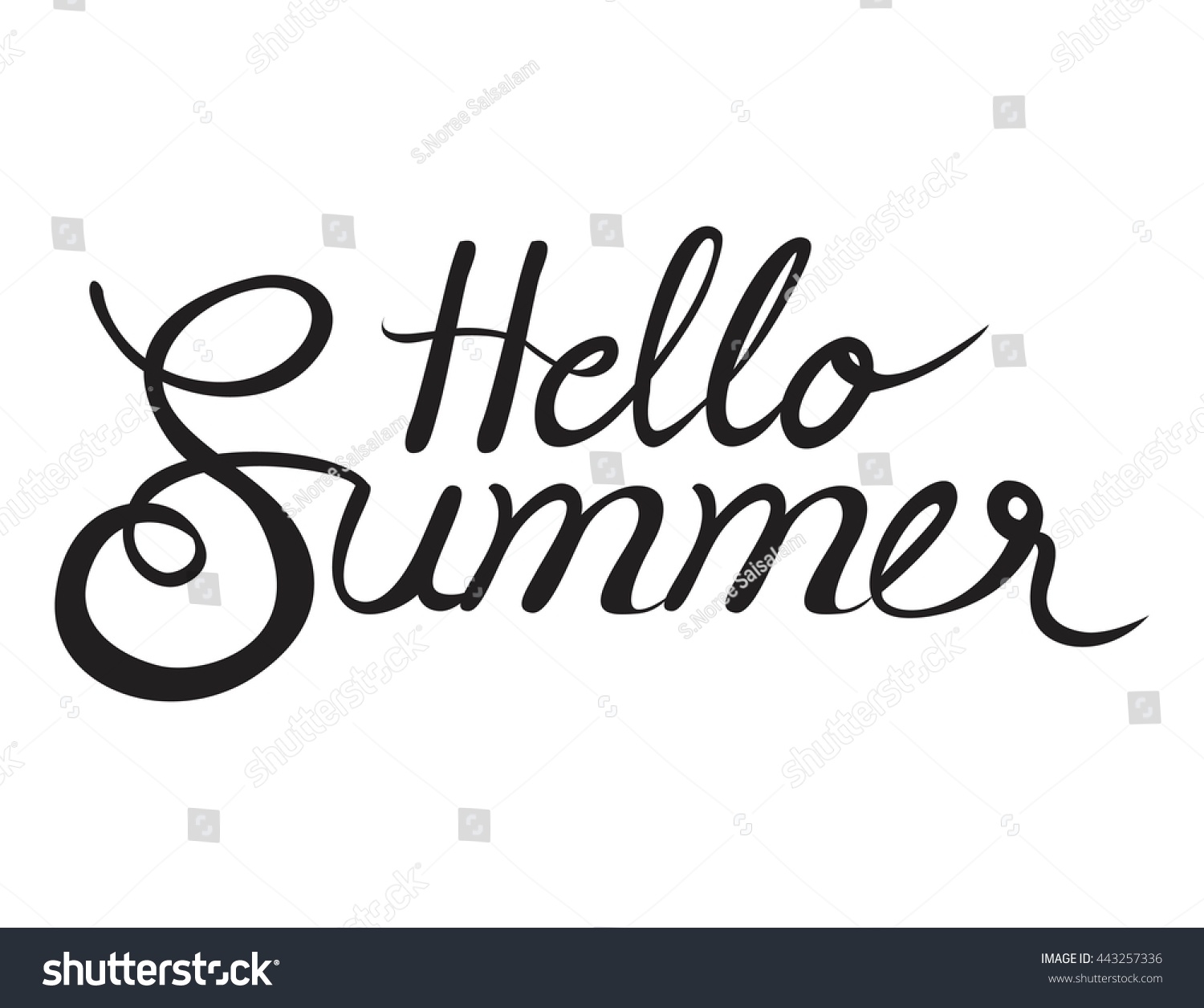 Hello Summer Letter Vector Stock Vector (Royalty Free) 443257336 ...