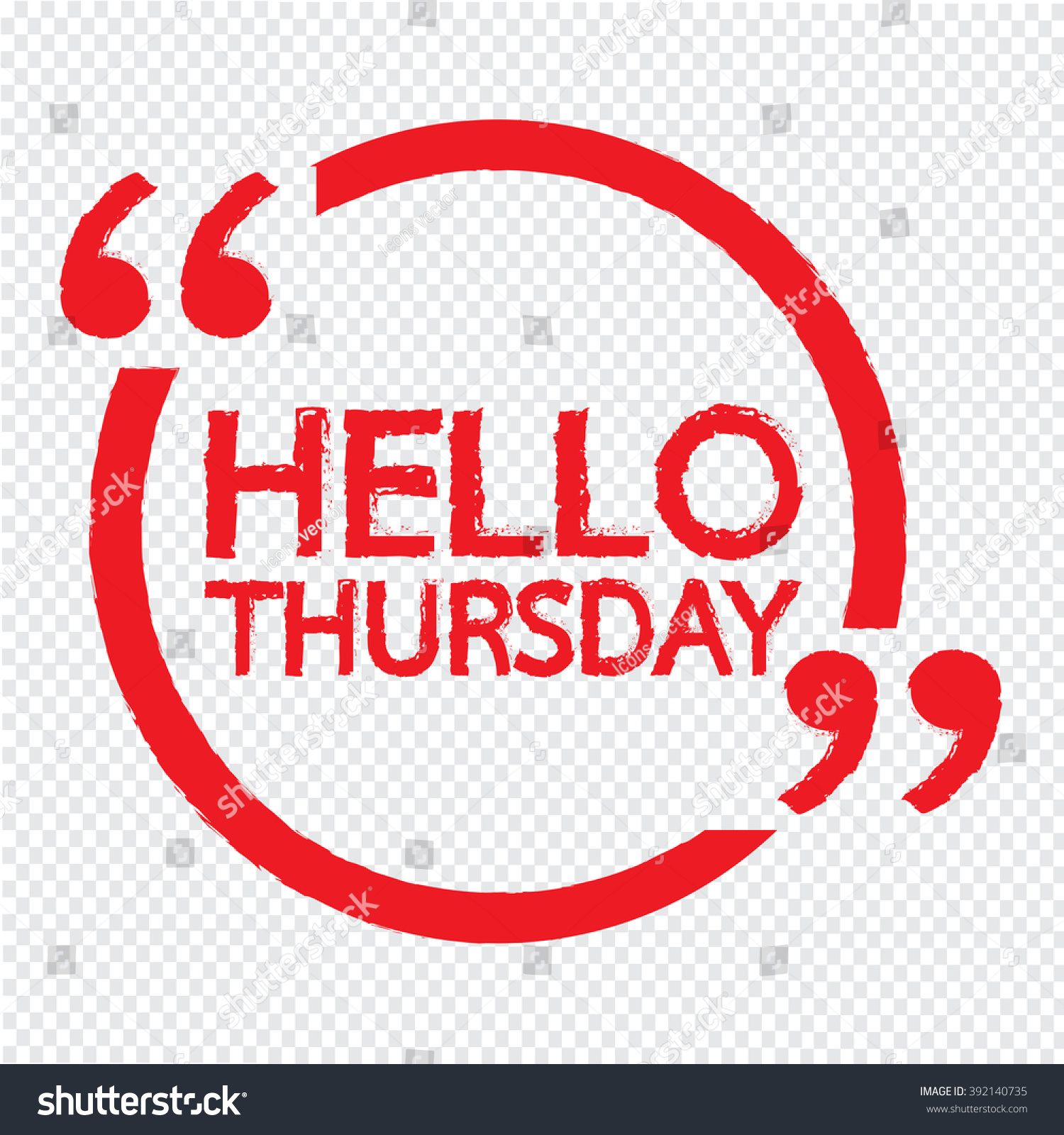 Hello Thursday Illustration Design Stock Vector (Royalty Free ...
