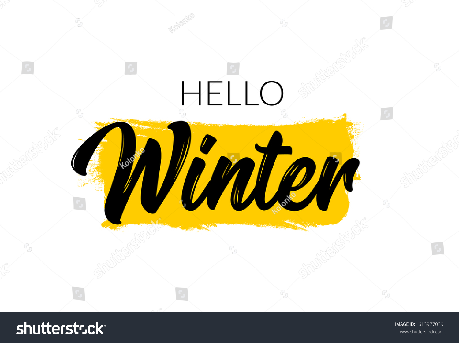 Hello Winter Vector Typography Type Text Stock Vector (Royalty Free ...