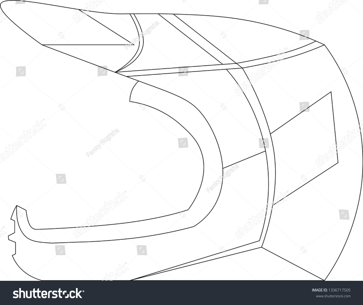 Helmet Cross Vector Stock Vector (Royalty Free) 1336717505