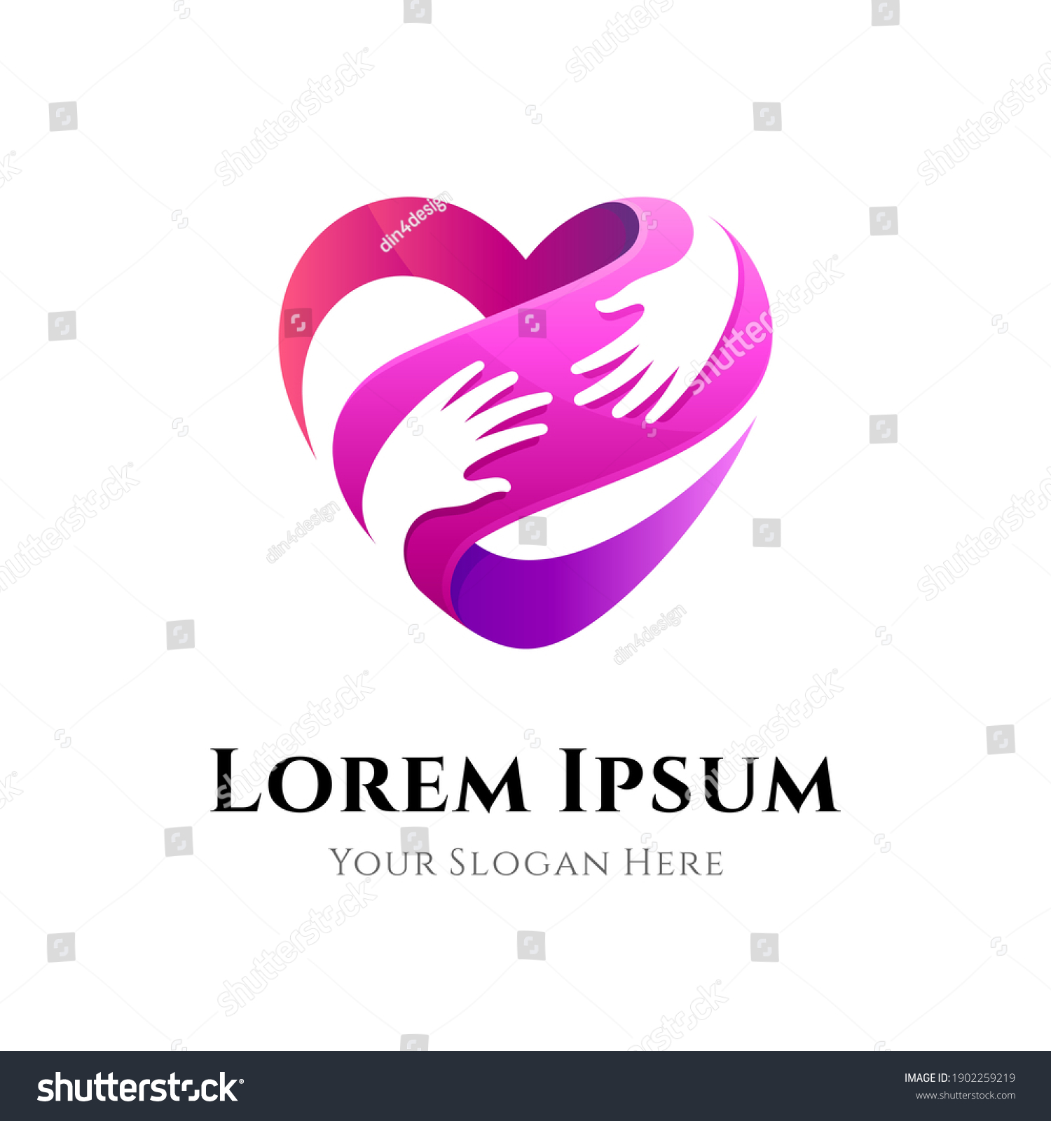 Help Care Logo Design Template Ready Stock Vector (Royalty Free) 1902259219