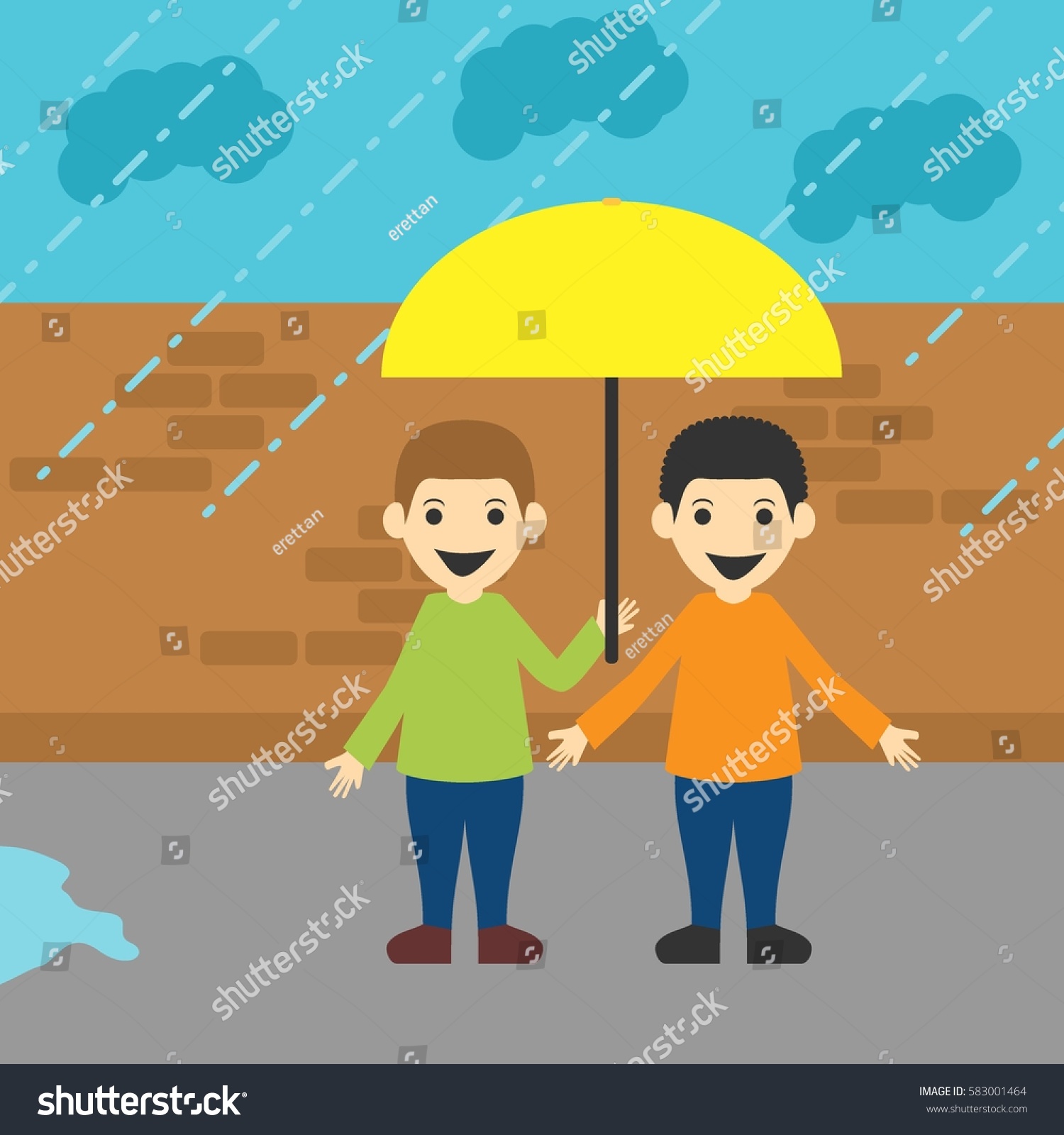 Help Each Other Illustration Concept Stock Vector (Royalty Free) 583001464