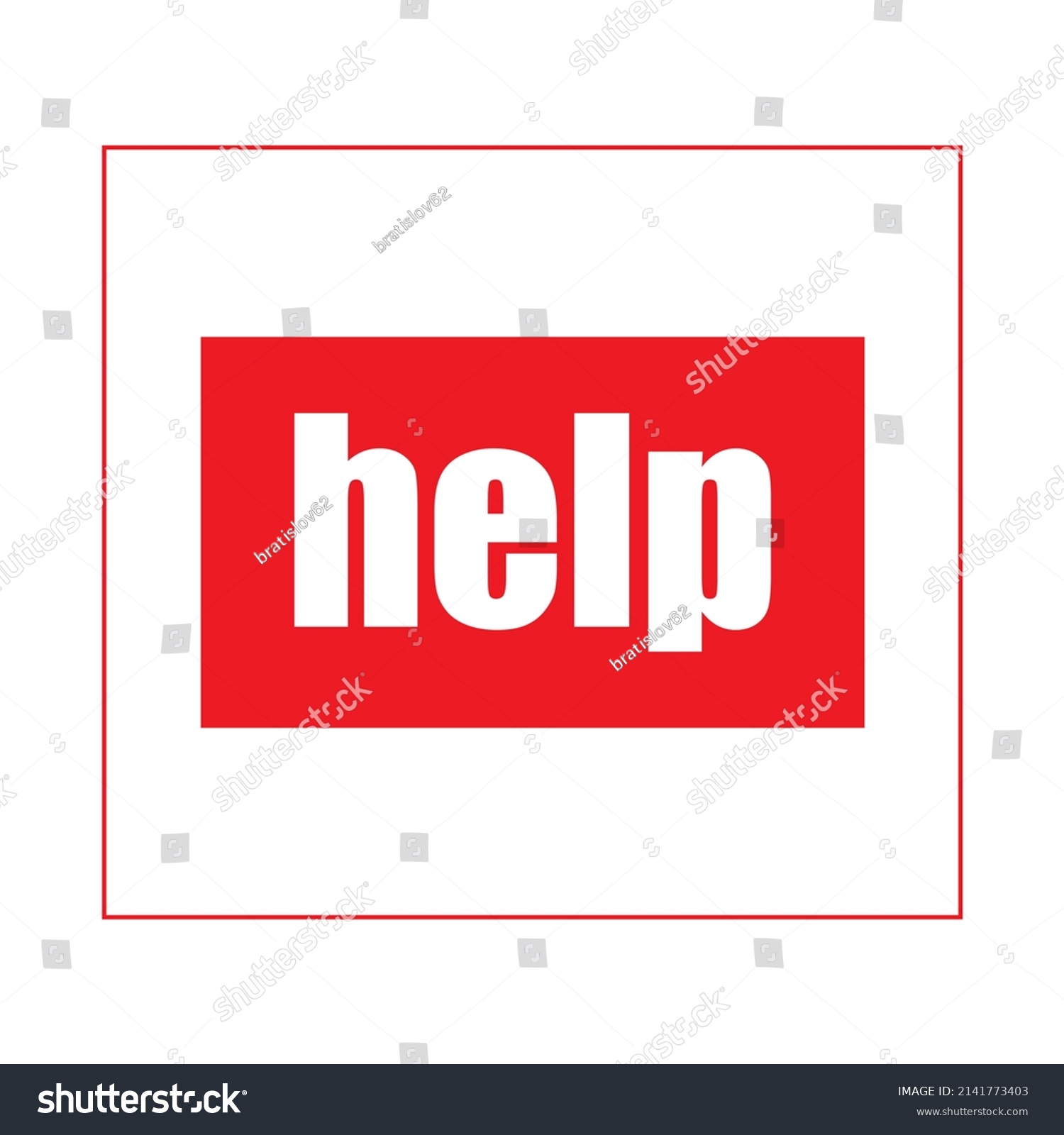 Help Font Illustrations On Transparent Background Stock Vector (Royalty ...