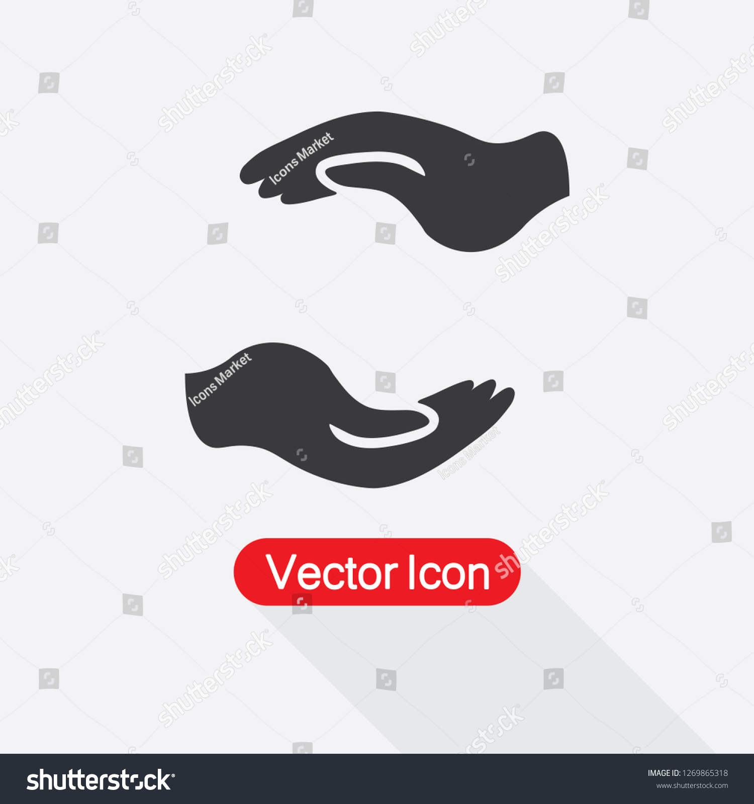 Help Hand Icon Vector Illustration Eps10 Stock Vector (Royalty Free ...