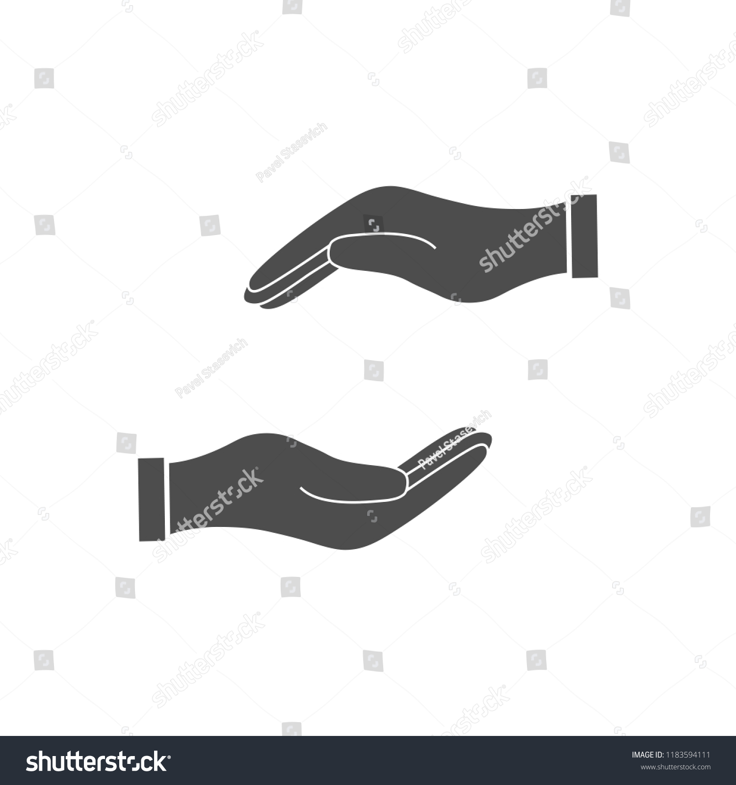Help Hand Icon Vector Illustration Flat Stock Vector (Royalty Free ...