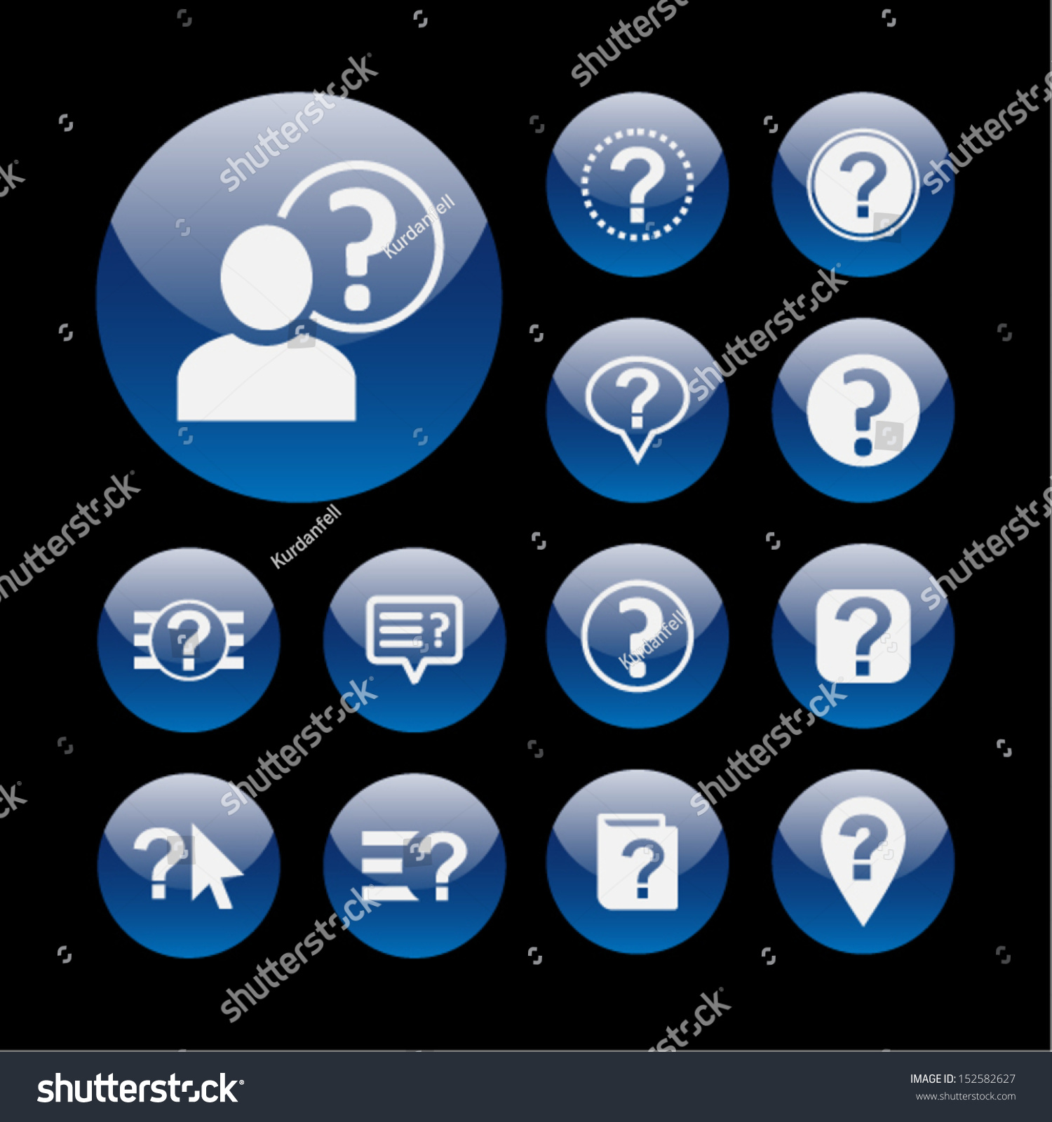 Help Icons For Website Stock Vector 152582627 : Shutterstock