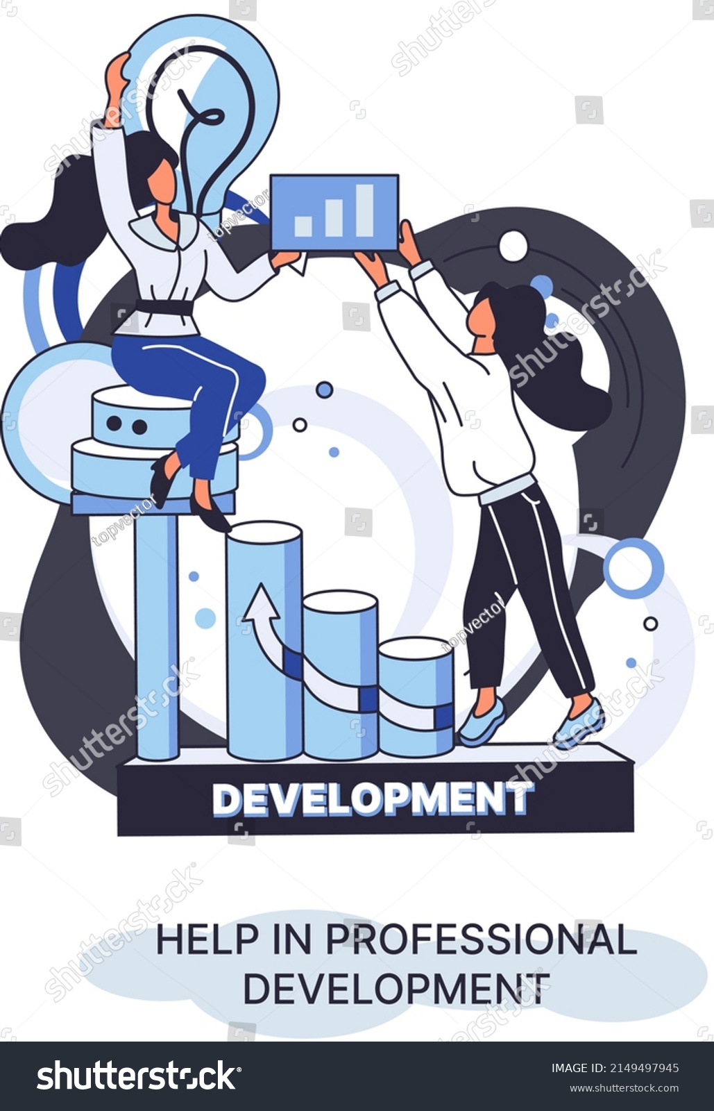 Help Professional Development Metaphor Qualified Employee Stock Vector ...
