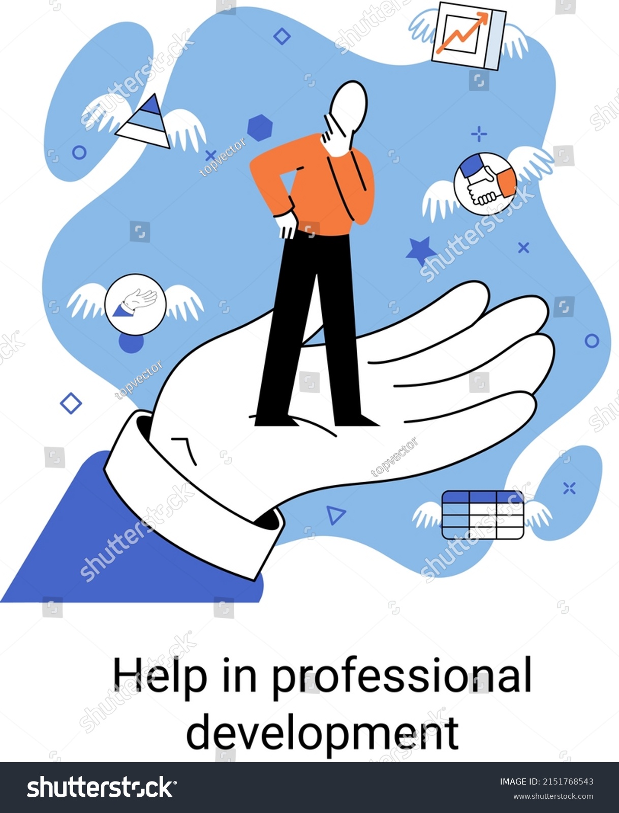 Help Professional Development Metaphor Qualified Employee Stock Vector (Royalty Free) 2151768543 ...