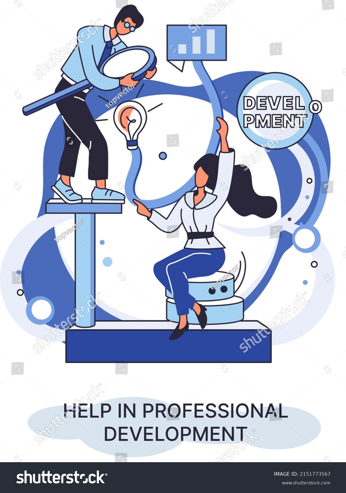 Help Professional Development Metaphor Qualified Employee Stock Vector (Royalty Free) 2151773567 ...