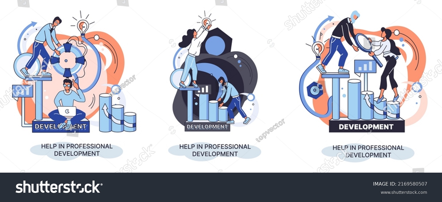 Help Professional Development Metaphor Qualified Employee Stock Vector ...