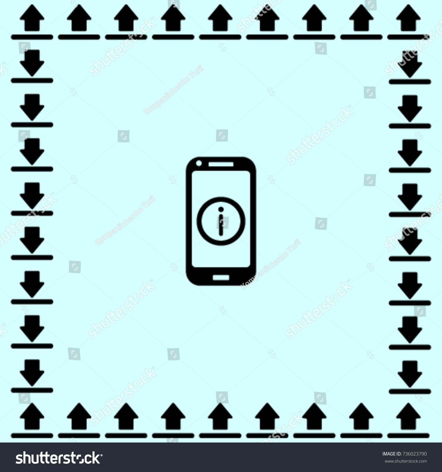 Help Phone Icon Vector Illustration Stock Vector (Royalty Free) 736023790