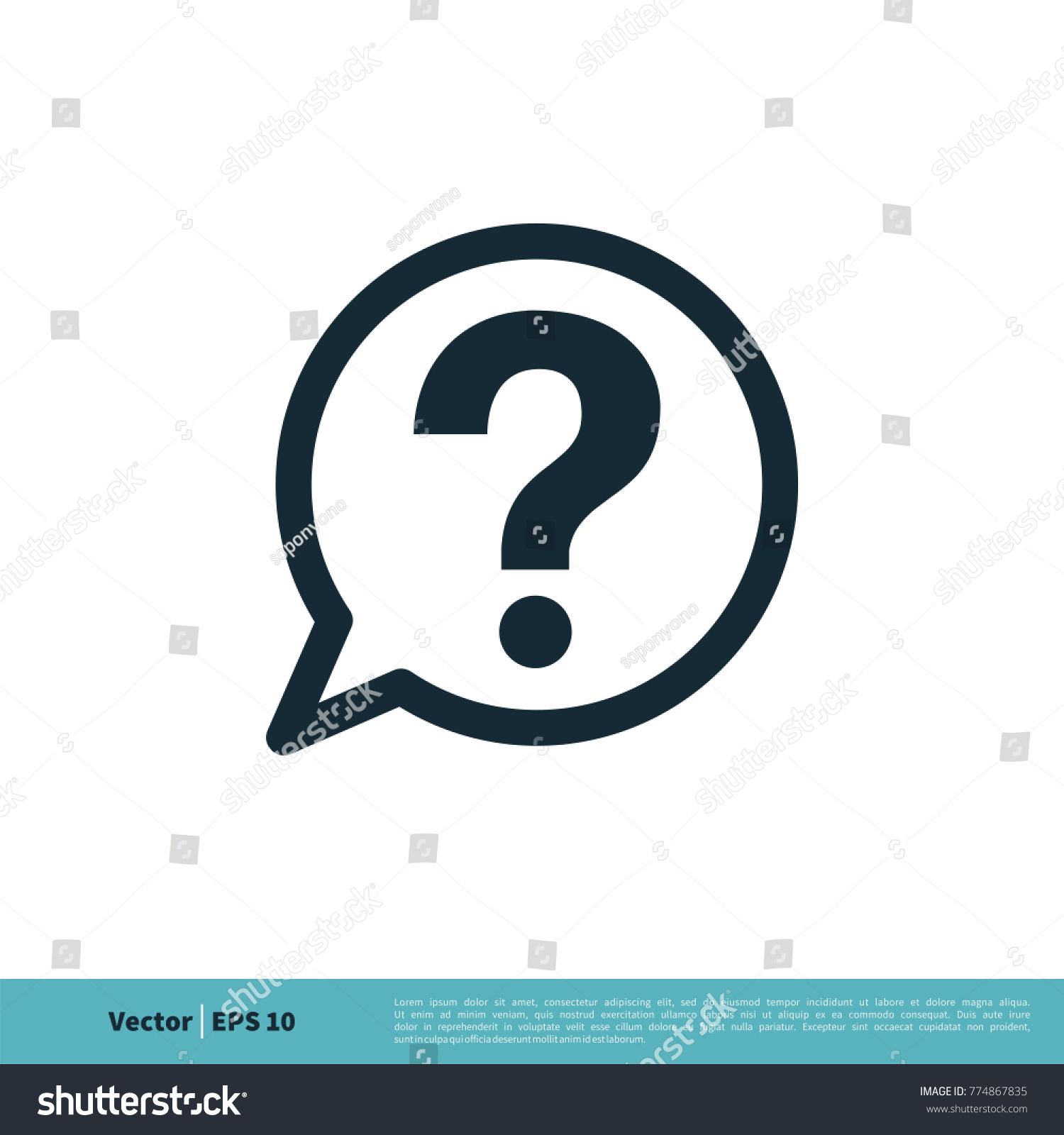 Help Sign Icon Vector Logo Template Stock Vector (Royalty Free) 774867835