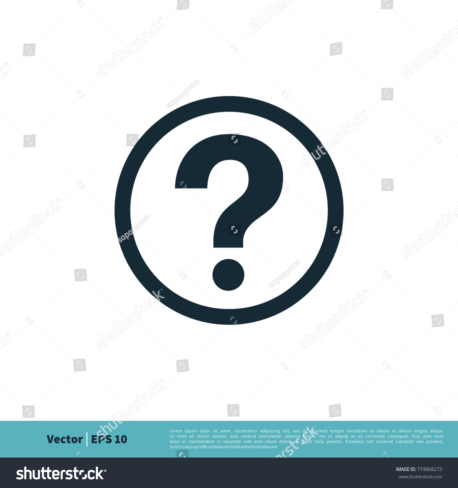 Help Sign Icon Vector Logo Template Stock Vector (Royalty Free) 774868273