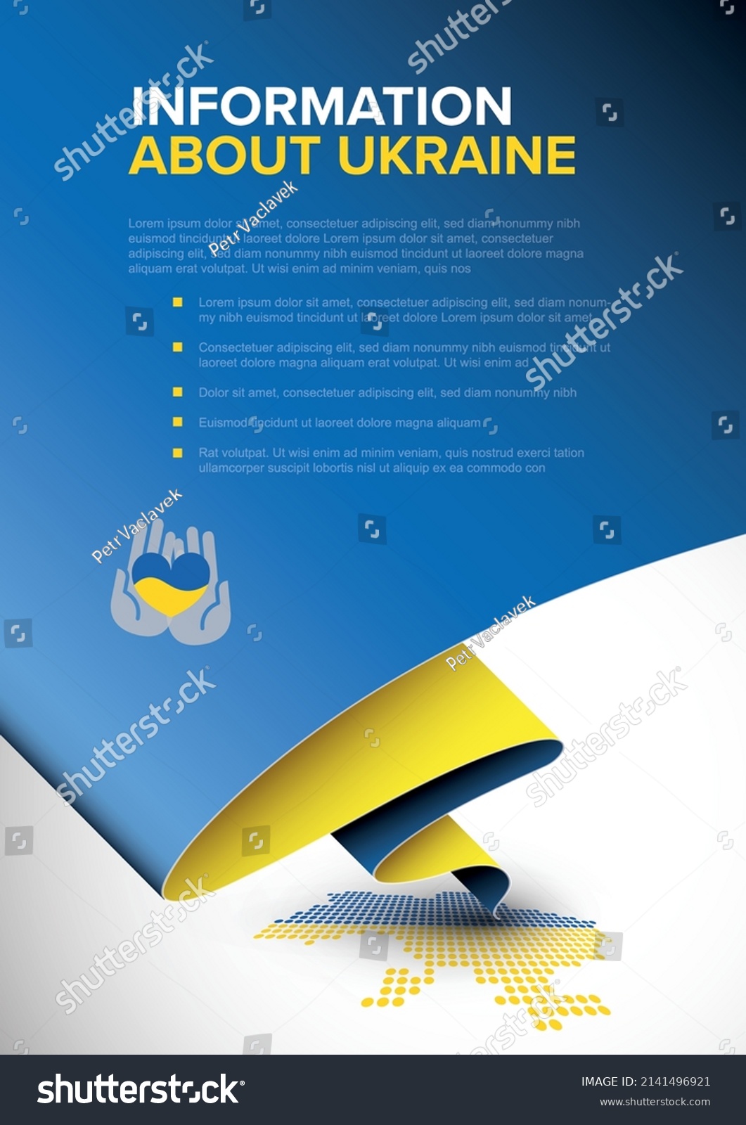 Help Ukraine Information Flyer A4 Poster Stock Vector (Royalty Free ...