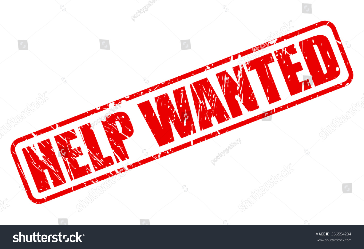 Help Wanted Red Stamp Text On: vector de stock (libre de regalías ...
