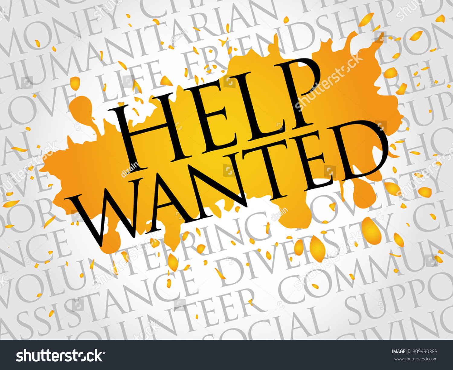 Help Wanted Word Cloud Concept Stock Vector (Royalty Free) 309990383