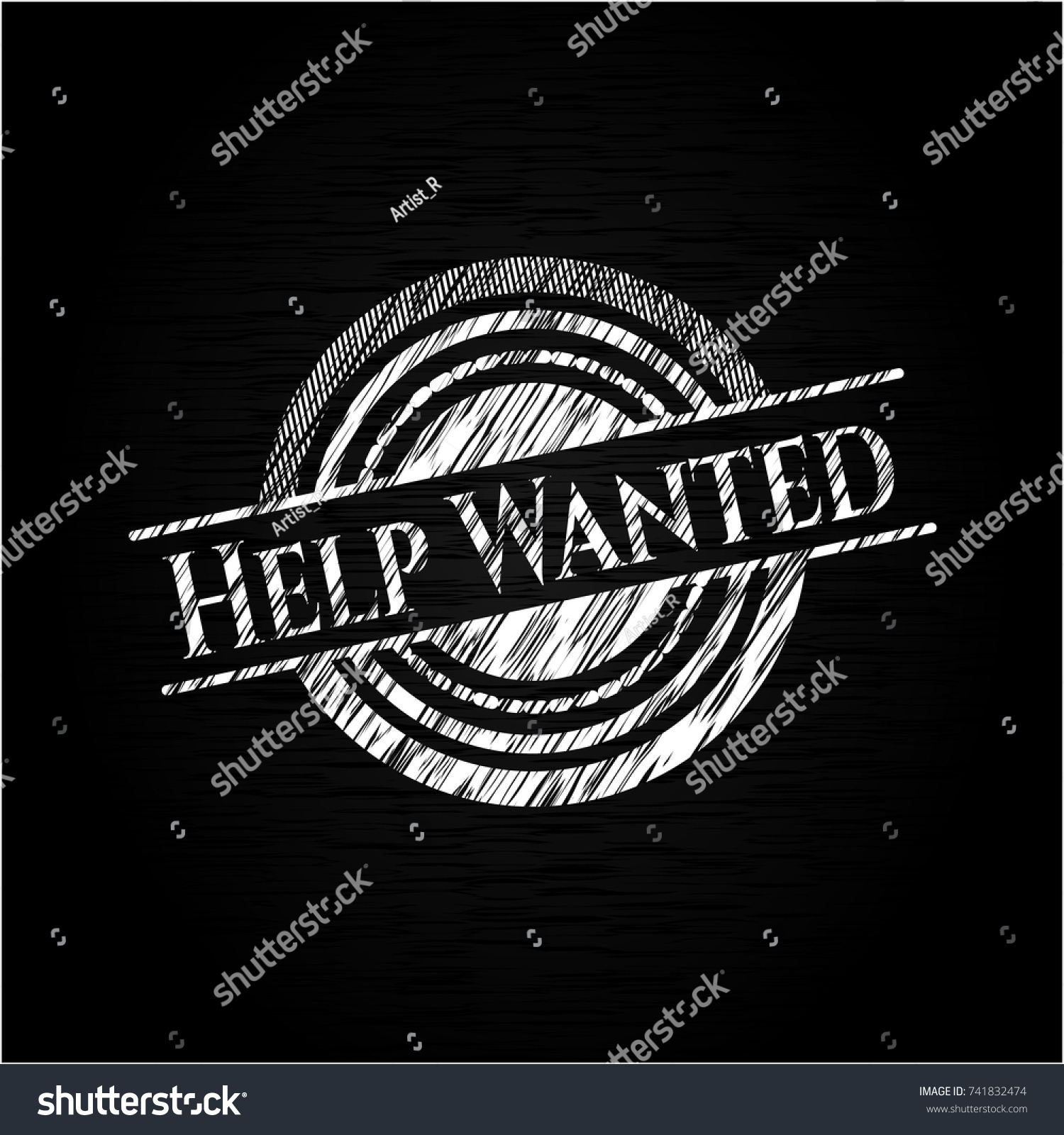 Help Wanted Written Chalkboard Texture Stock Vector (Royalty Free ...