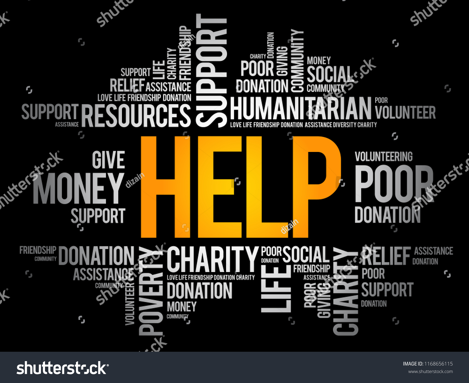 Help Word Cloud Collage Business Concept Stock Vector (Royalty Free ...