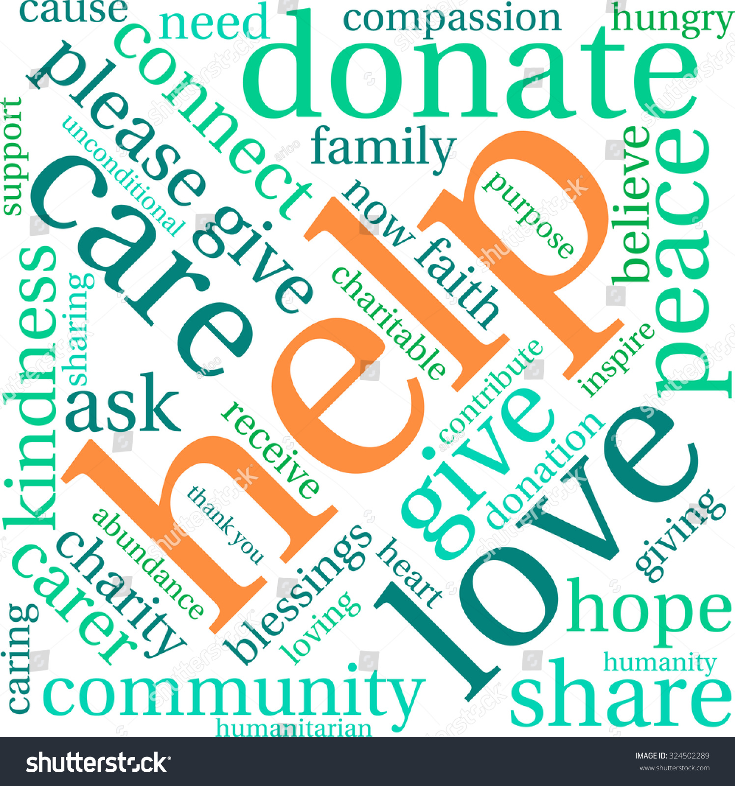 Help Word Cloud On White Background Stock Vector (Royalty Free ...