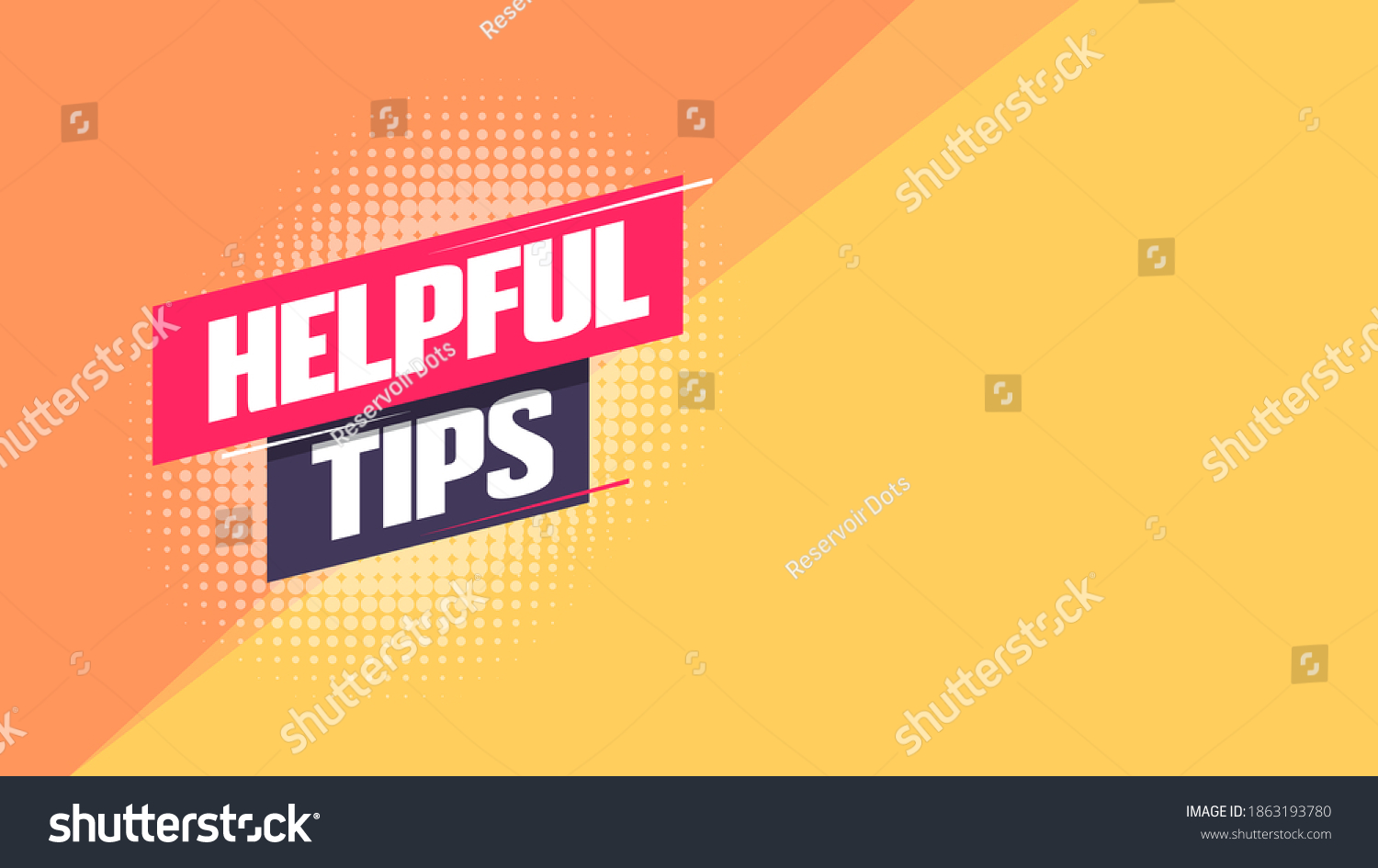 Helpful Tips Label Background Template Stock Vector (Royalty Free ...