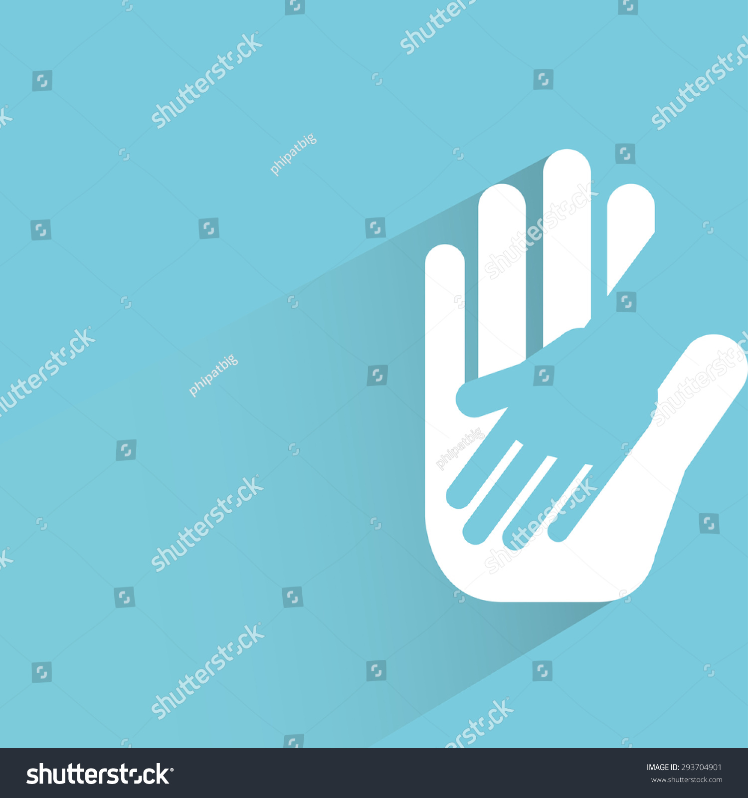 Helping Hand Stock Vector Illustration 293704901 : Shutterstock