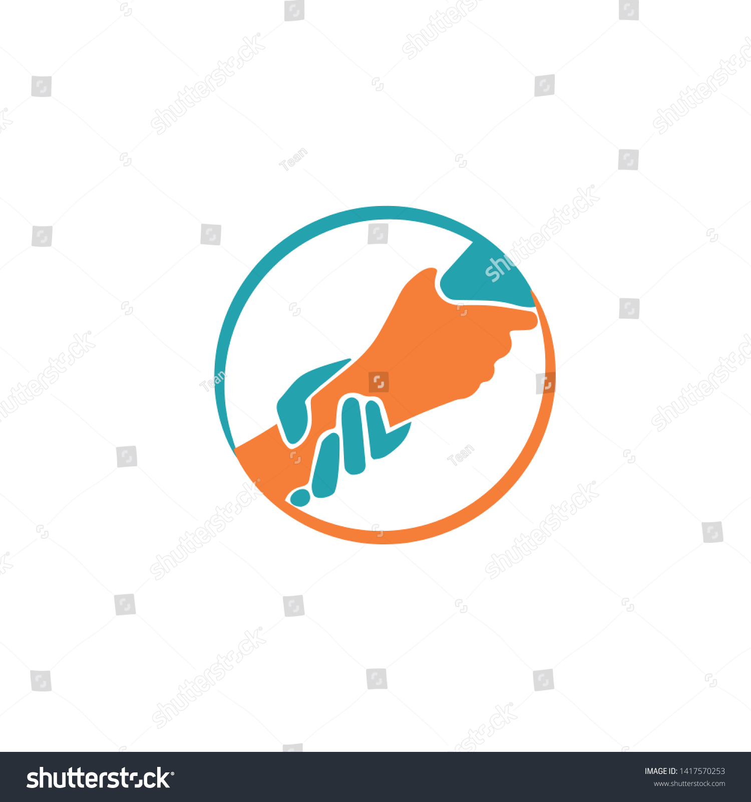 Helfer-Hand-Kreis-Symbol, Vektorgrafik: Stock-Vektorgrafik (Lizenzfrei ...