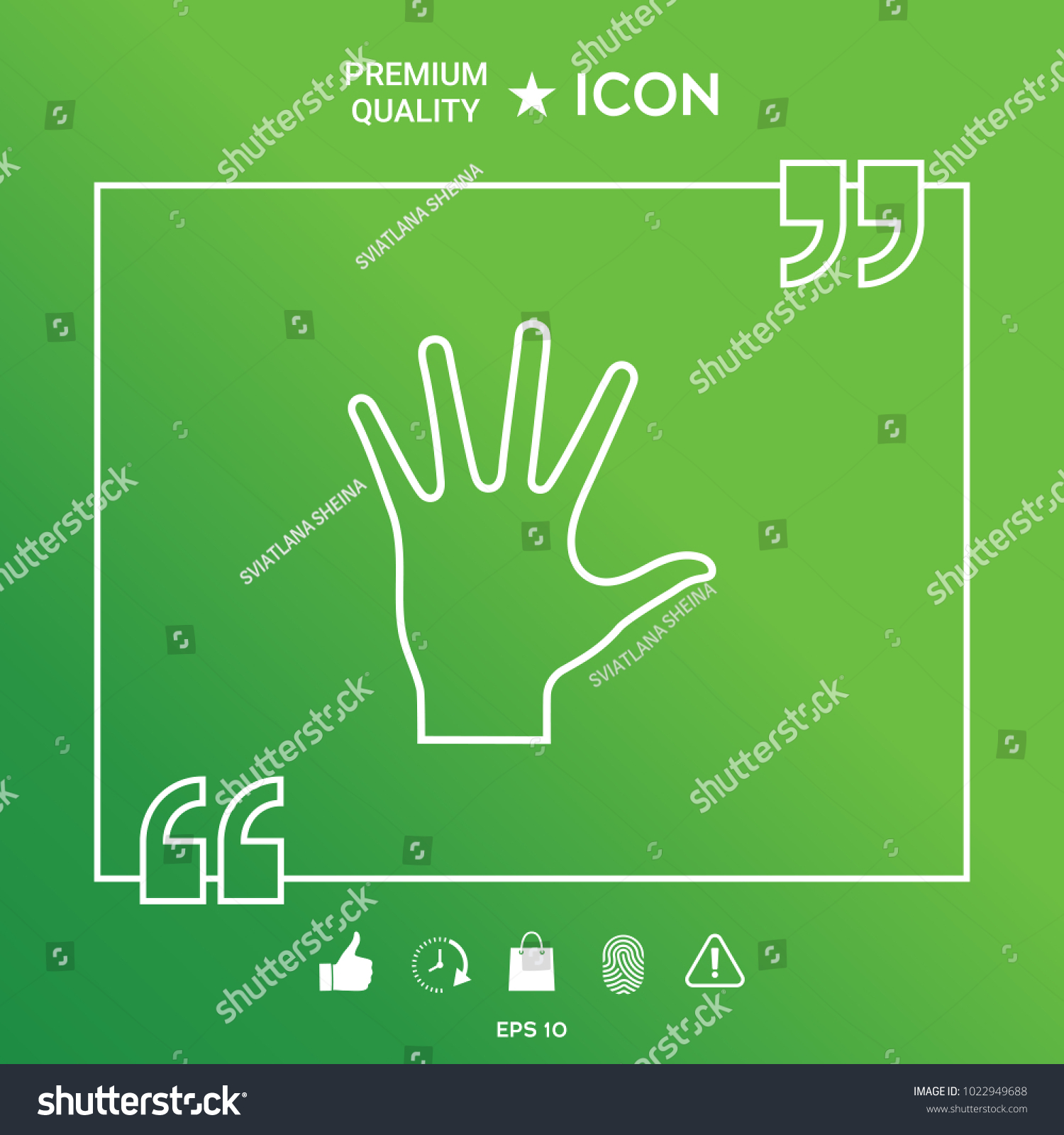Helping Hand Line Icon Stock Vector (Royalty Free) 1022949688 ...